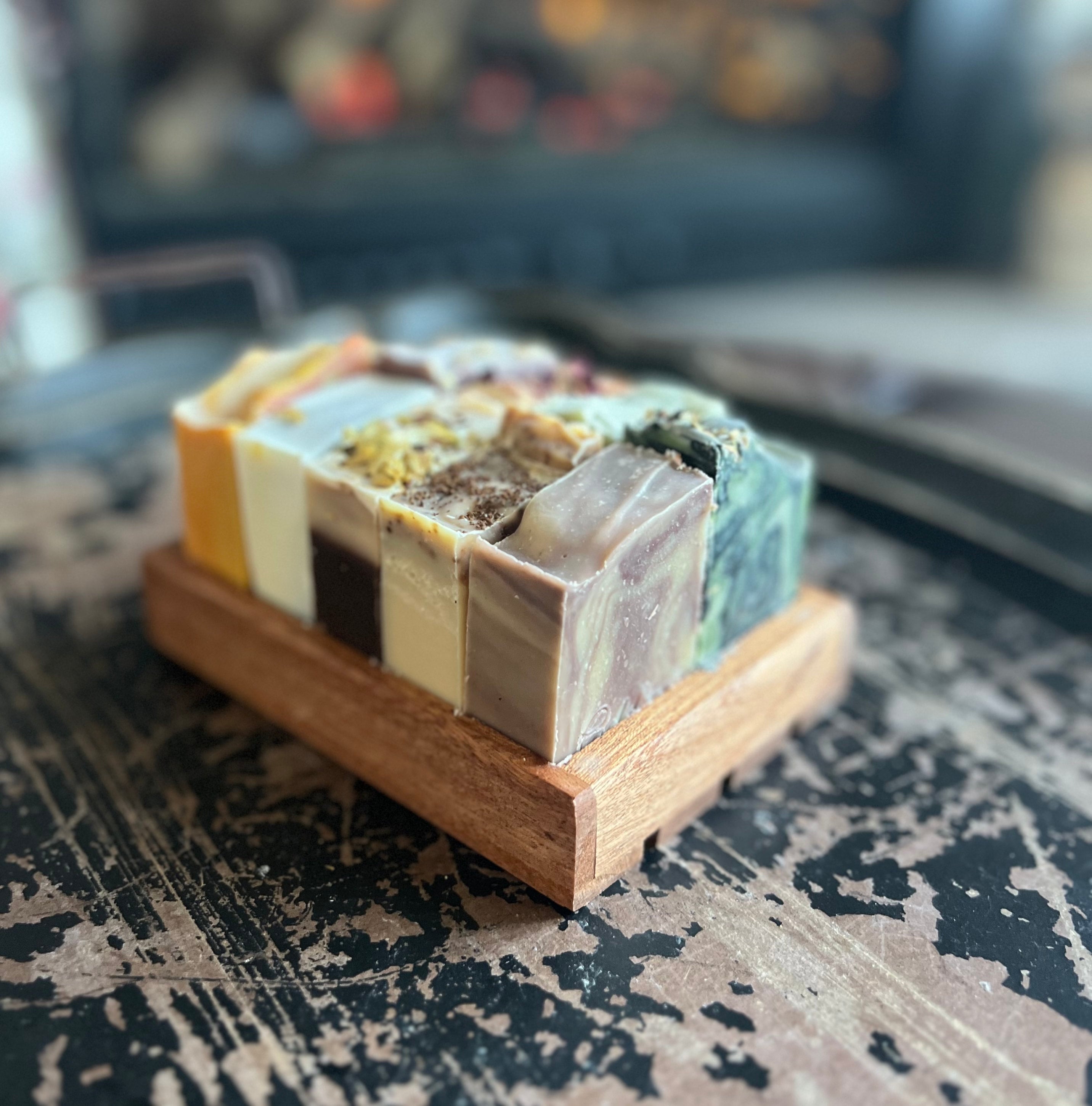 Handcrafted tallow soap sampler box | Goldfinch Meadows Soap Co.